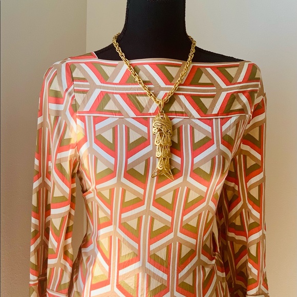 Diane Von Furstenberg | Dresses | Vintage Dvf Size 8 Multicolored Dress ...